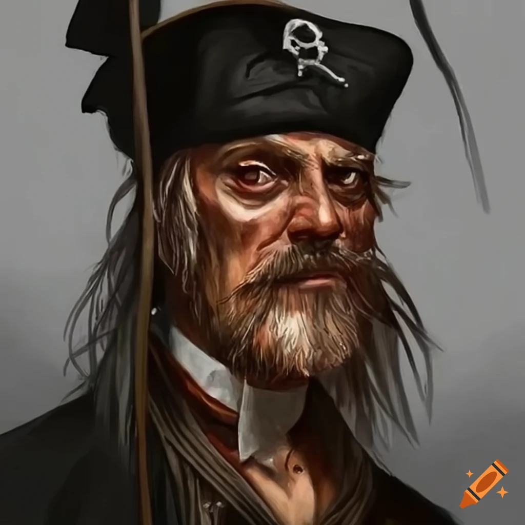 Detailed painting of German pirate Störtebecker on Craiyon