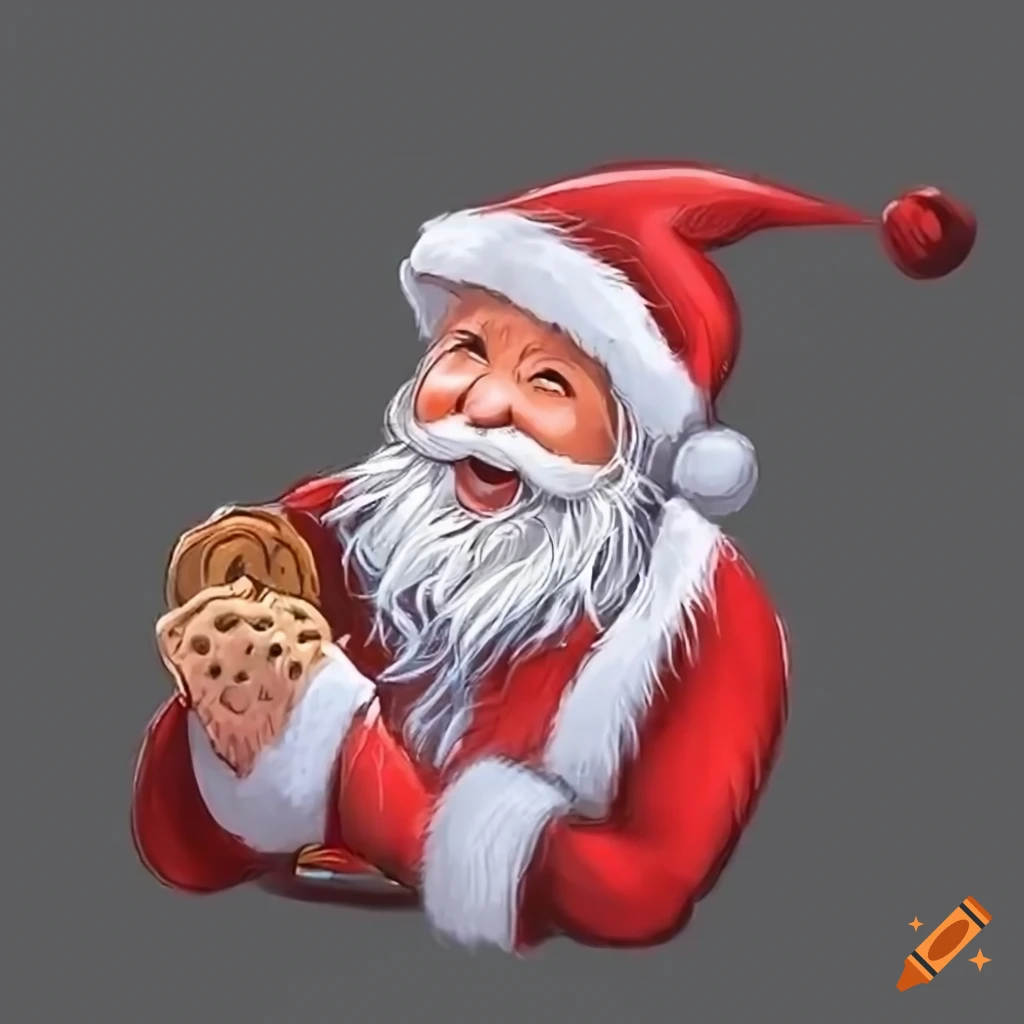 Chibi gingerbread with santa hat on Craiyon