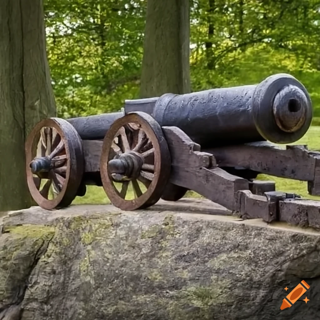 Very large gun carriage in a realistic style on Craiyon