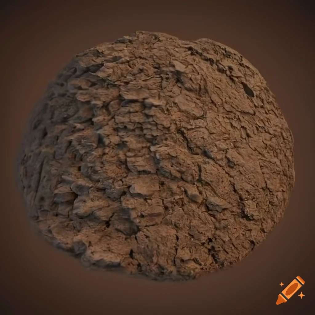 Detailed hyperreal side view of a dirt slope on Craiyon