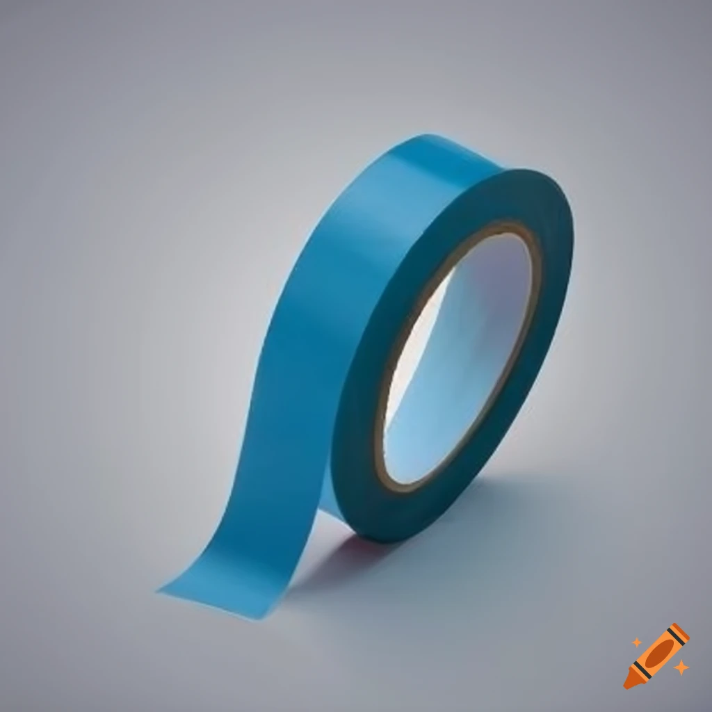 Light Blue Tape On White Background