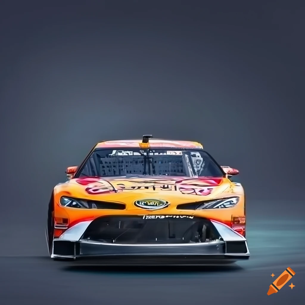 Ferrari racing in nascar on Craiyon