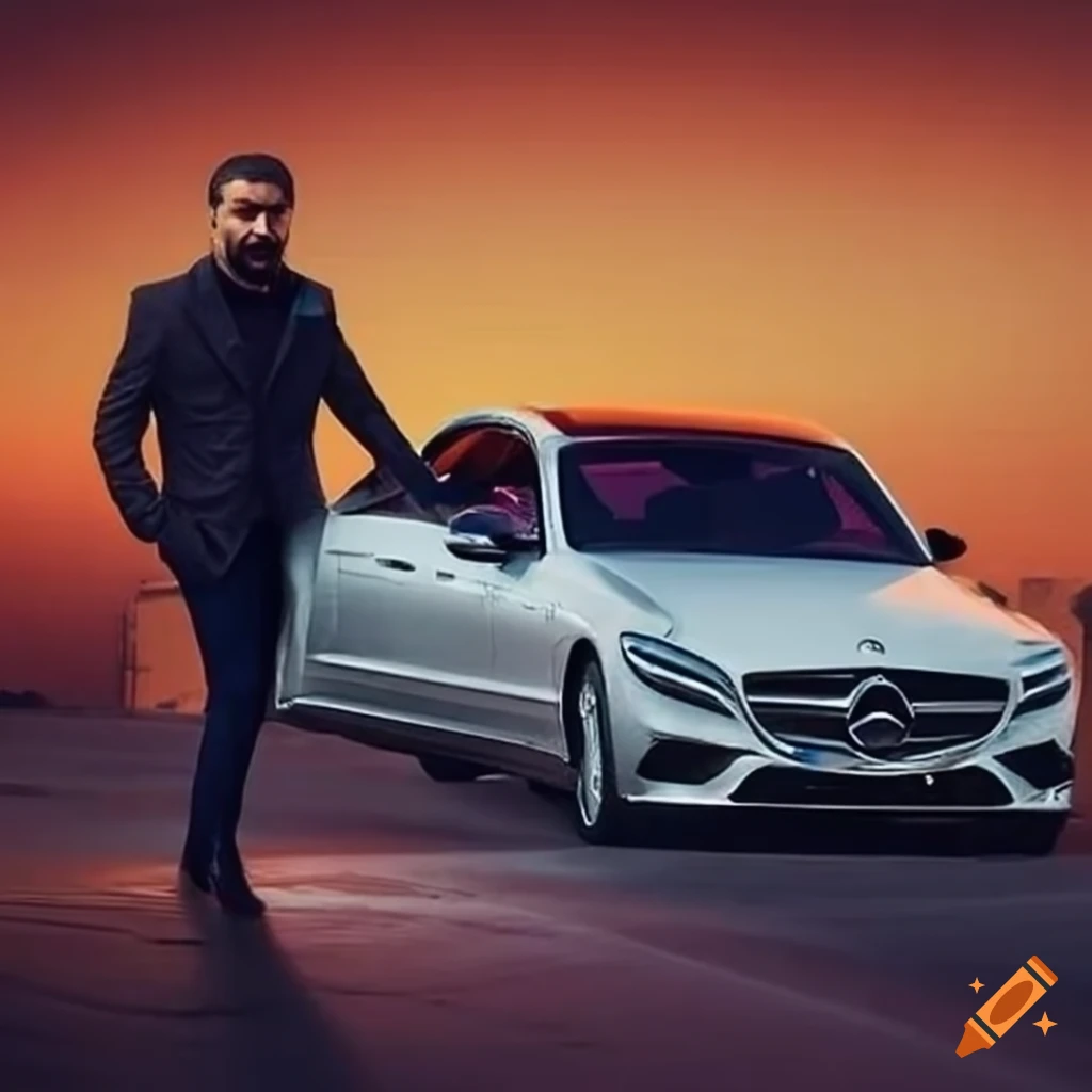 Armenian man with mercedes benz in hollywood