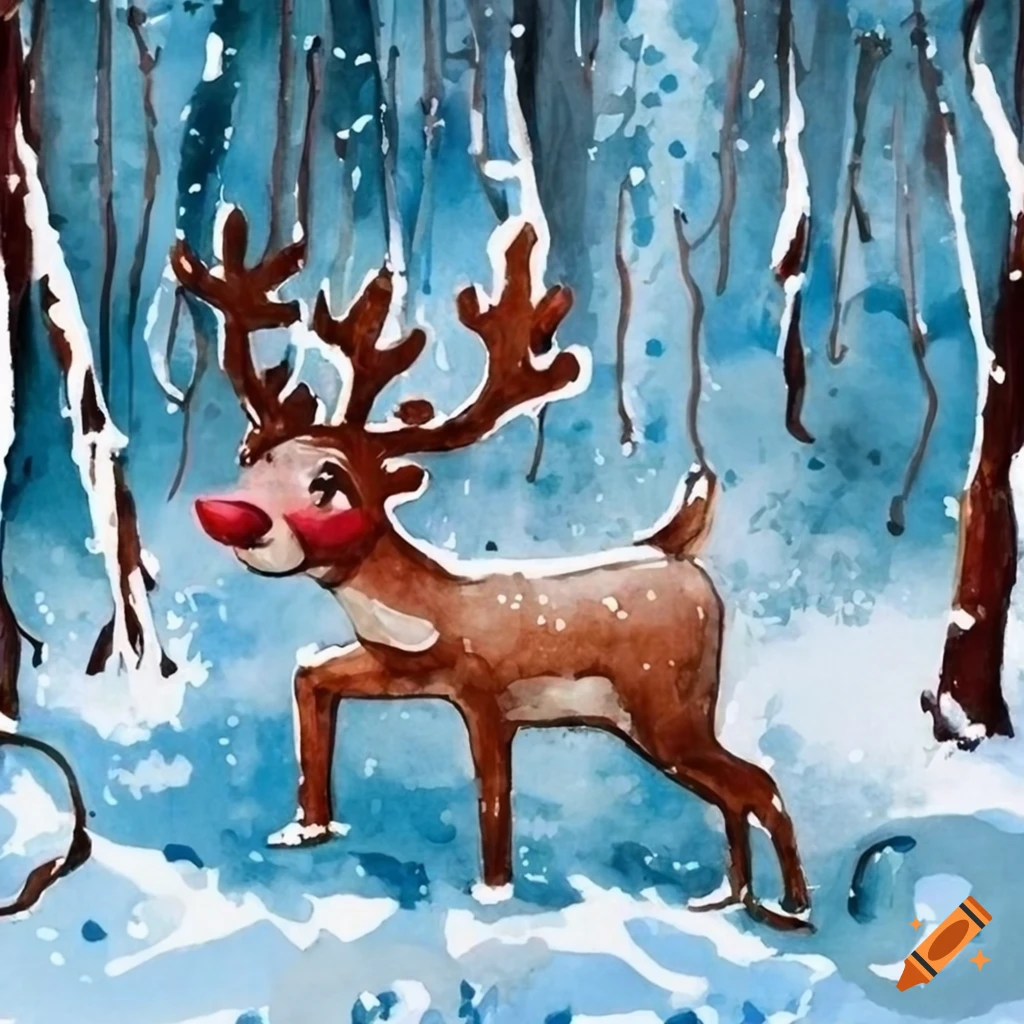 Matisse style painting of rudolph on Craiyon