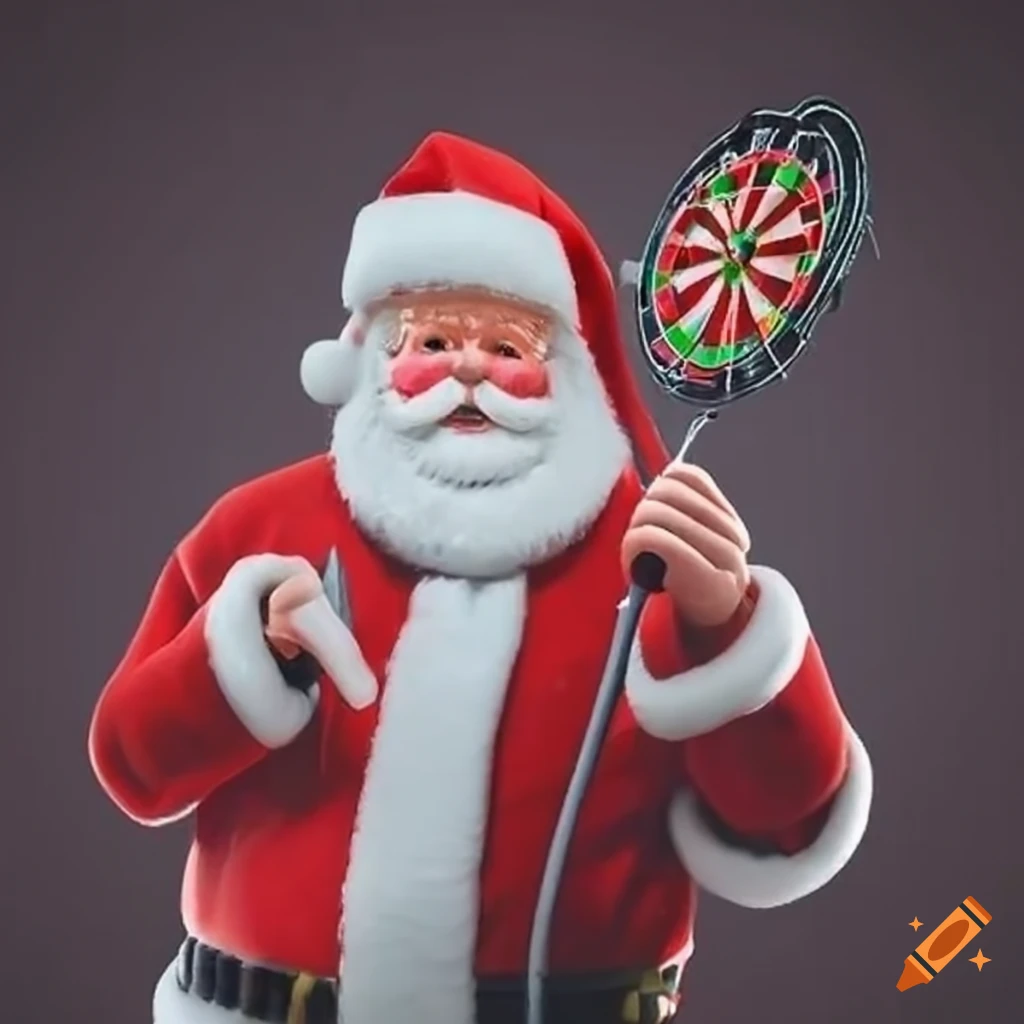 Santa claus bodybuilder with tactical gear on Craiyon