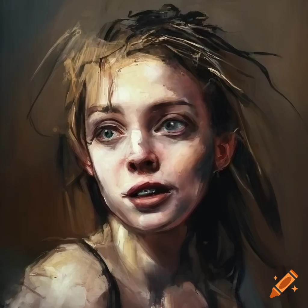 Portrait of a beautiful woman with messy hair