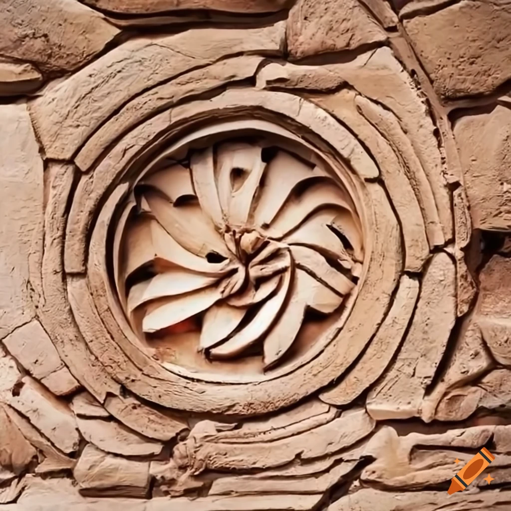 Intricate stone carving by a skilled mason on Craiyon
