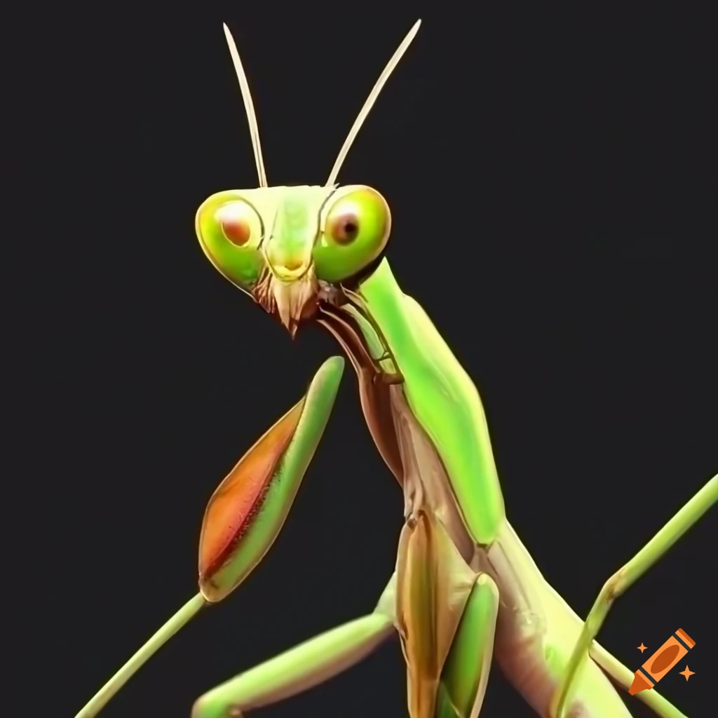 Praying mantis dressed as the pope in a pixar style on Craiyon