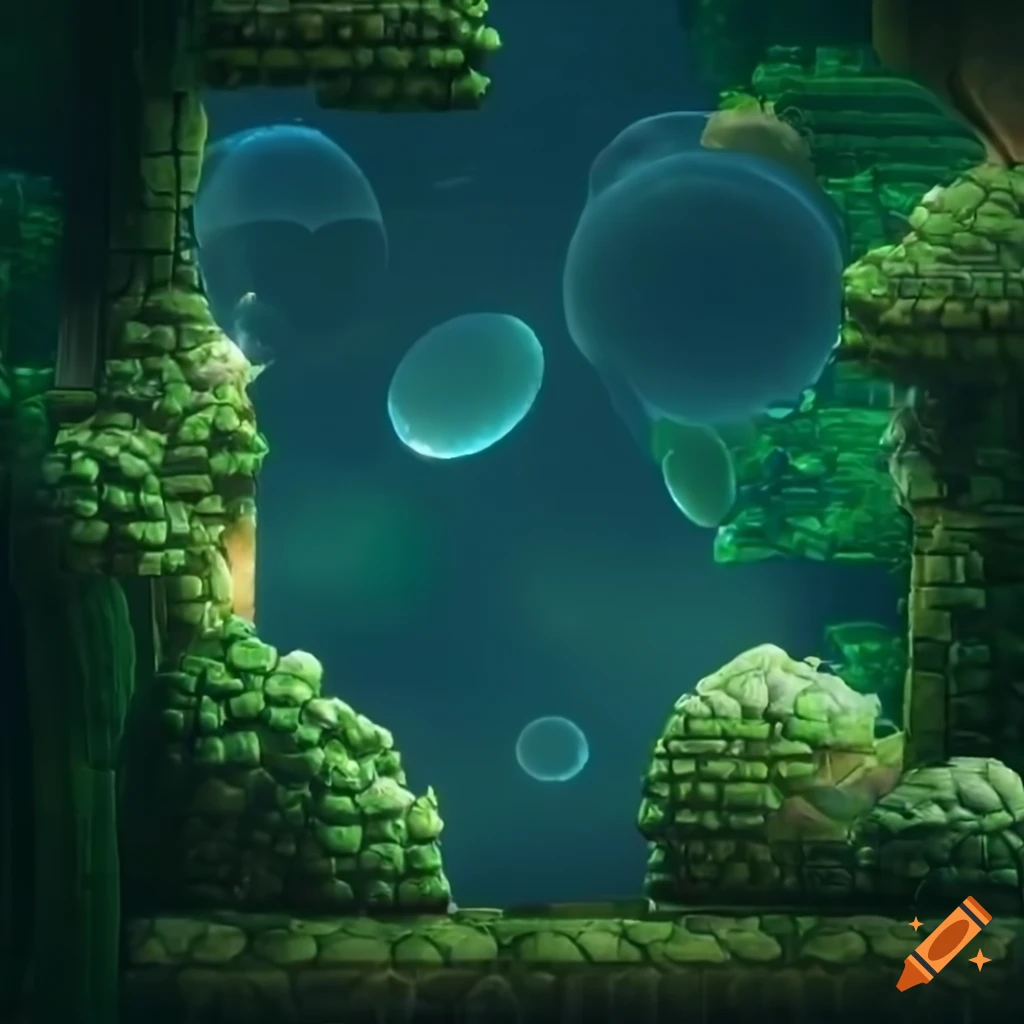 Realistic 2d bubble tiles for metroid game on Craiyon