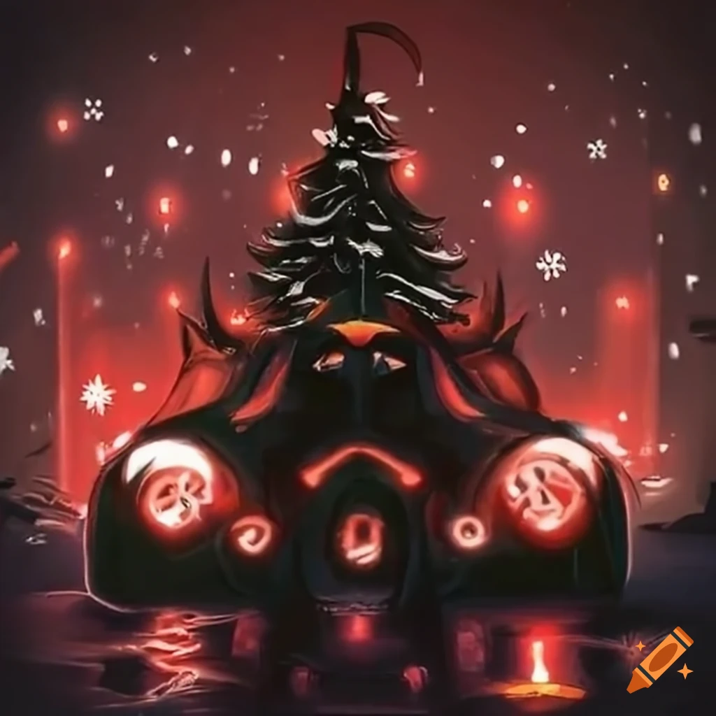 Decorated batmobile for christmas on Craiyon