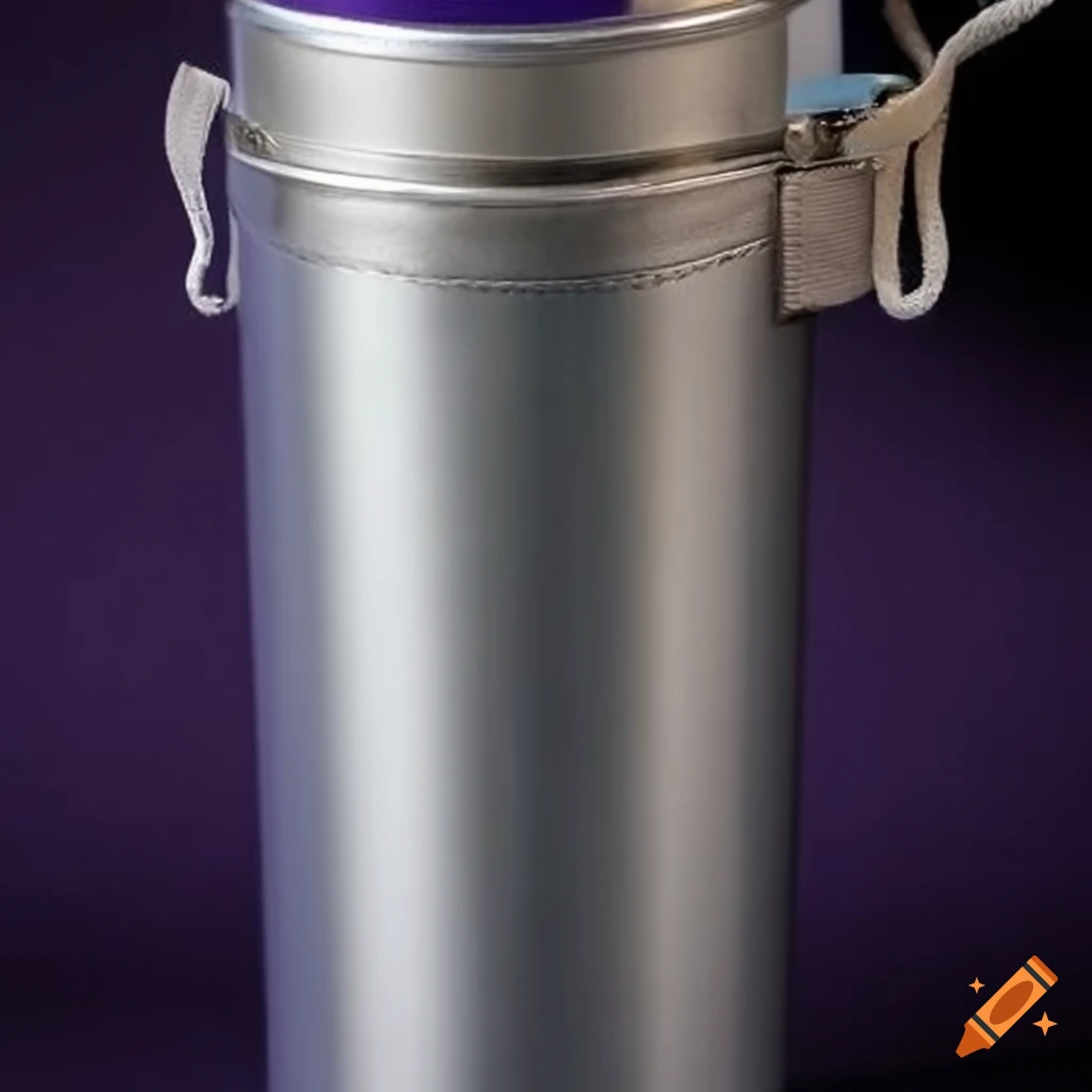 Metal cup with fabric strap and small compartment on Craiyon