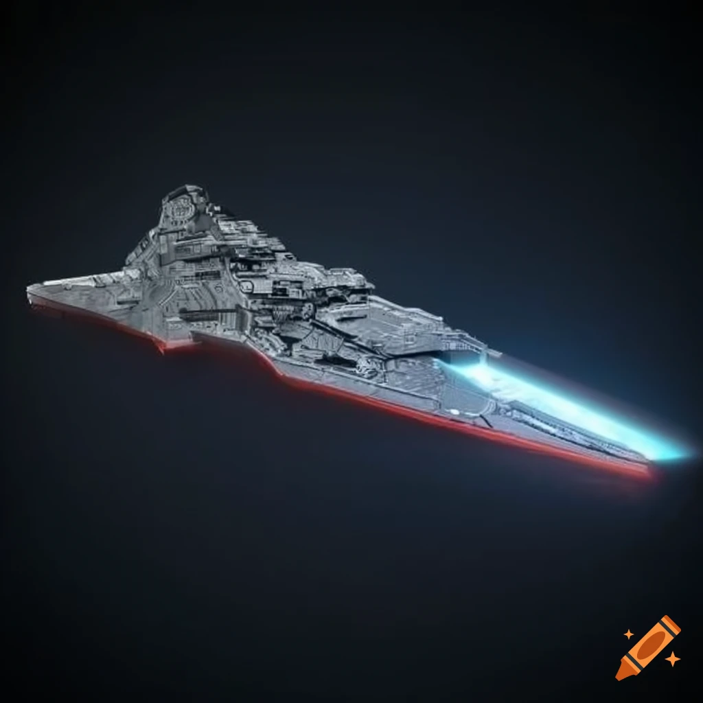 Scifi destroyer spaceship