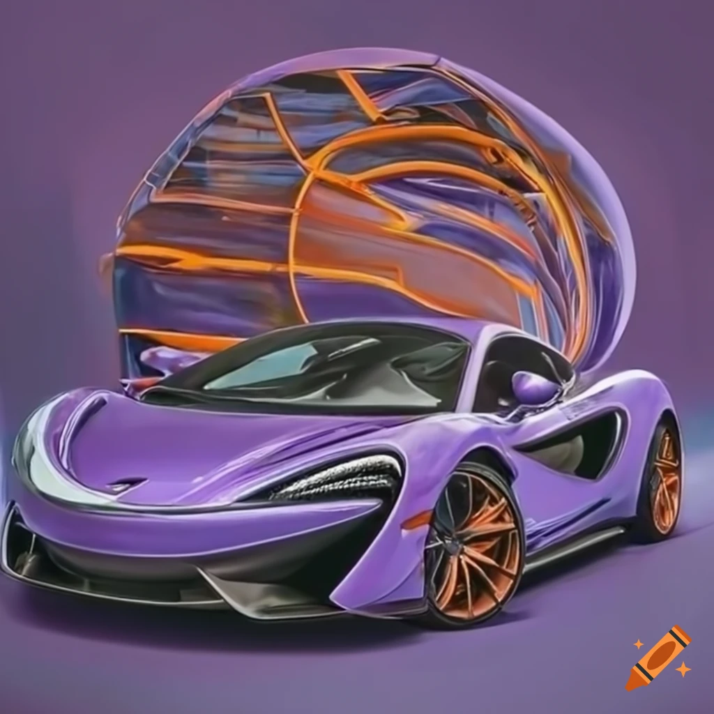 Magnificent mclaren supercar in a vibrant neon oil painting on Craiyon