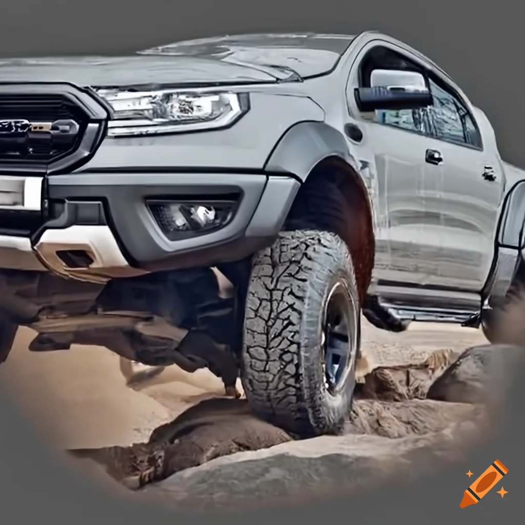Ford ranger raptor conquers rugged terrain on Craiyon