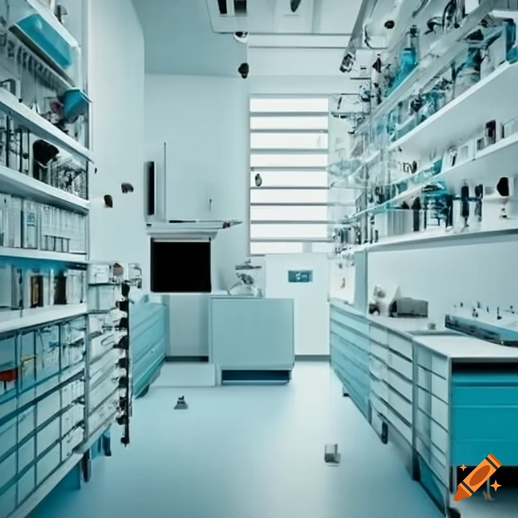 Décor of a laboratory on Craiyon