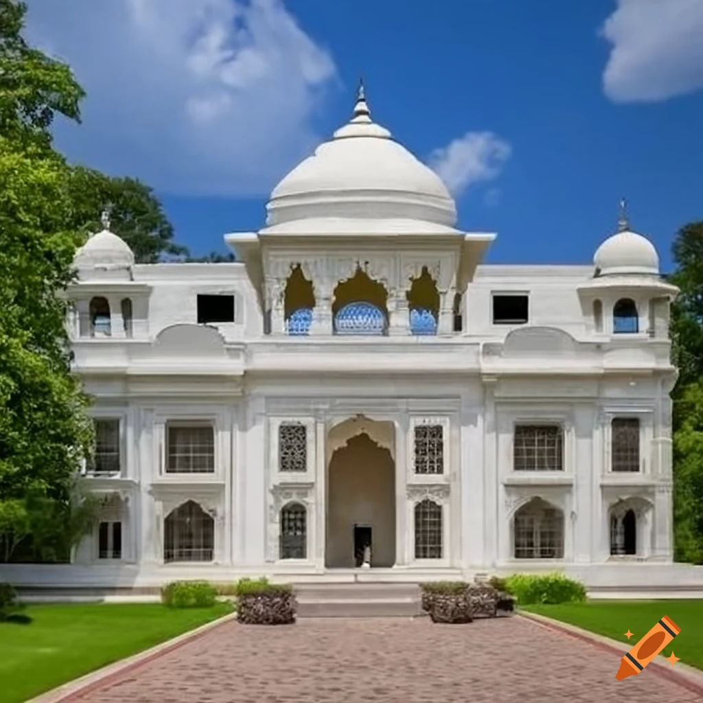 Front view of mughal mahal white house whitemarsh lynnewood