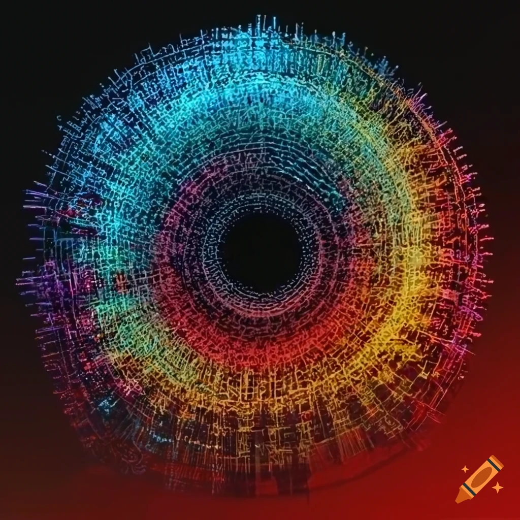 Graphic display of complex data with nodes and vertices representing entities and relationships ...