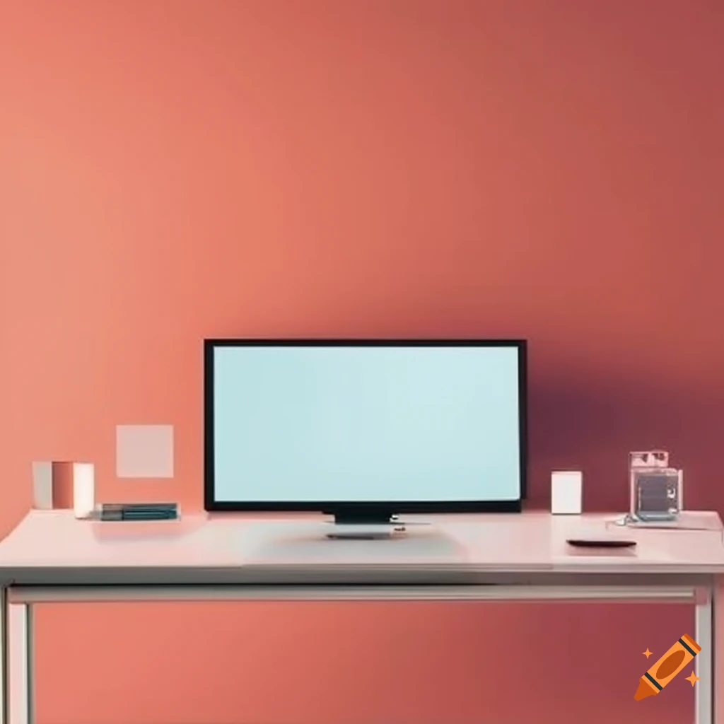 Colorful office room with computers