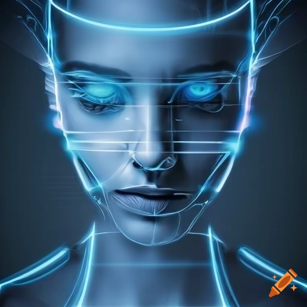 People in a utopian futuristic society with advanced technology on Craiyon