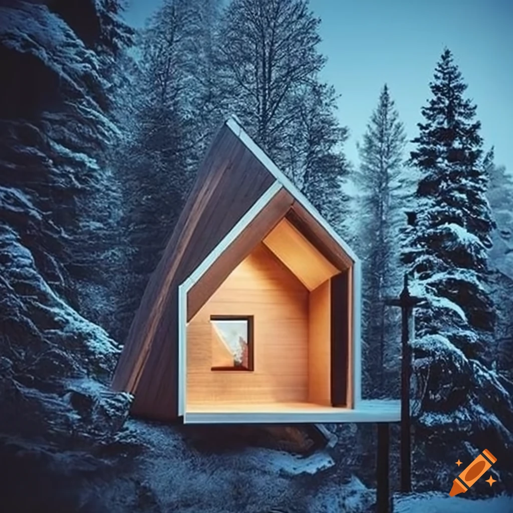 Nordic minimalism tower cabin architecture on Craiyon