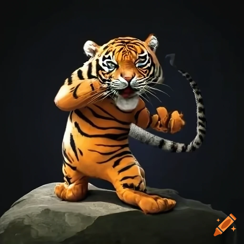 Pixar tiger character design on Craiyon