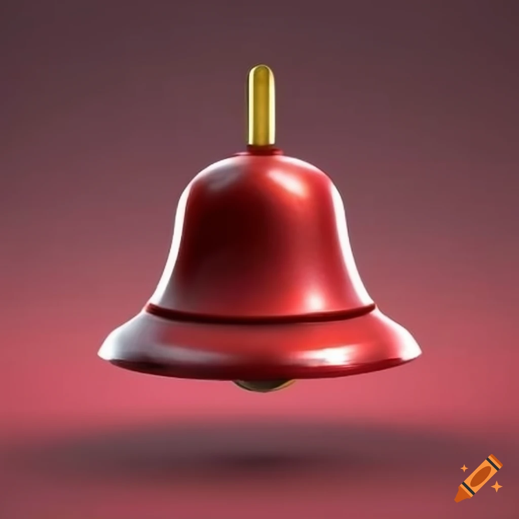 Vibrant red anime bell with classic design on Craiyon