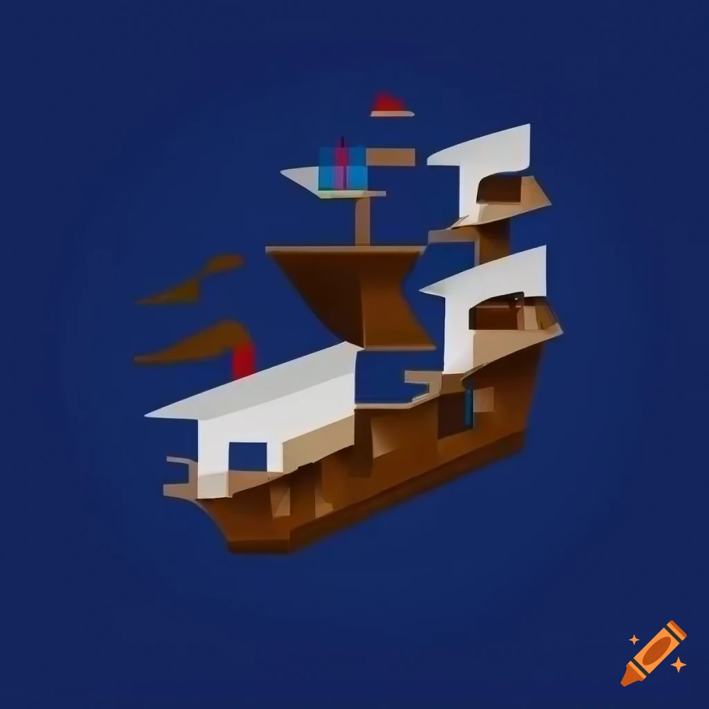 Intricate and colorful poster design with geometric logo on Craiyon