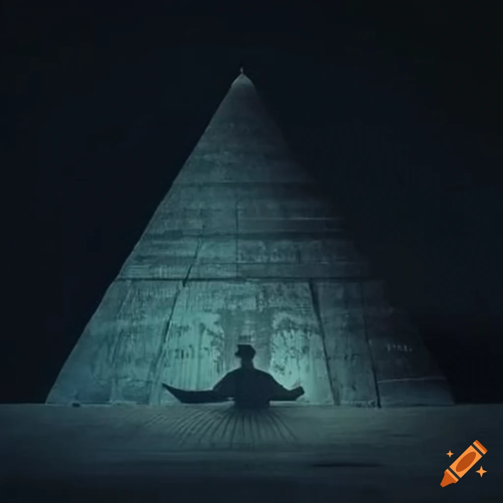 Quote about knowledge with a pyramid attached on Craiyon