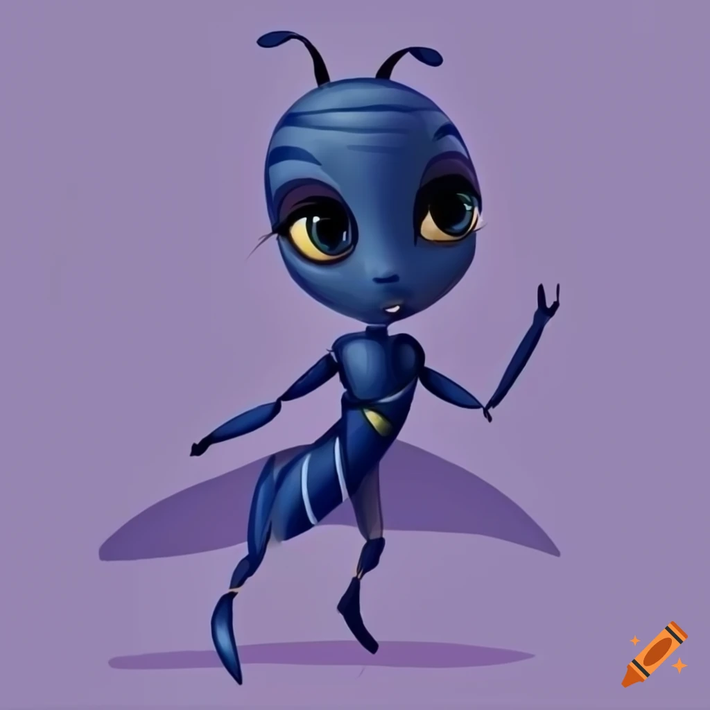 Cartoon illustration of a friendly wasp on Craiyon