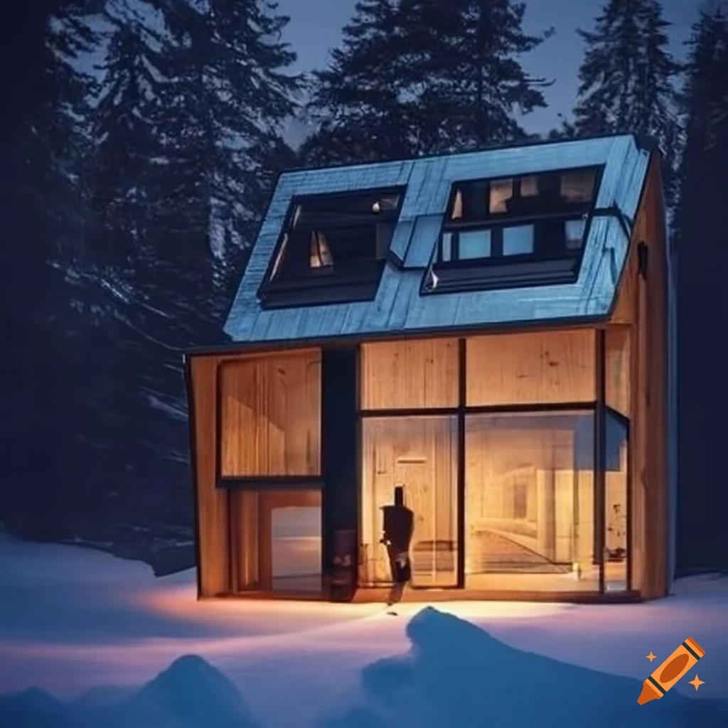 Well-organized cabin architecture on Craiyon