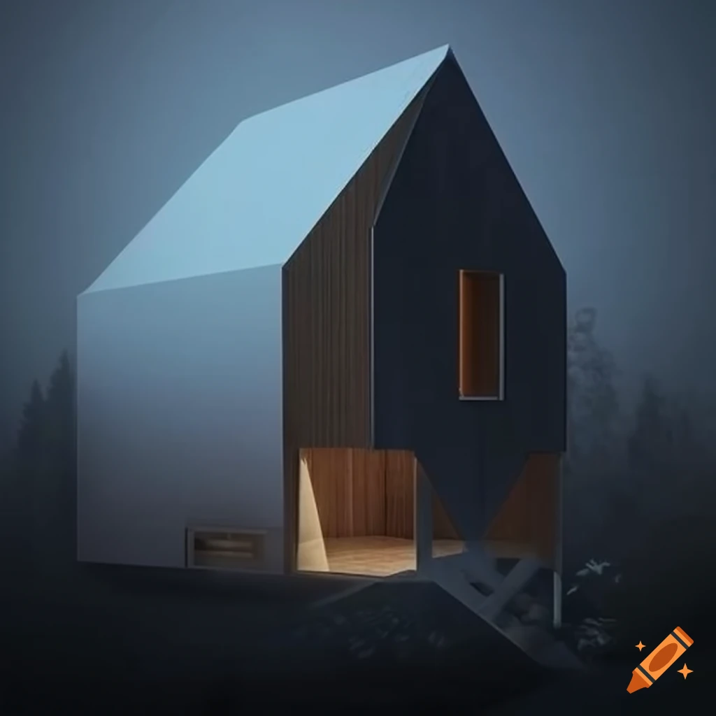 Minimalist tower cabin architecture on Craiyon