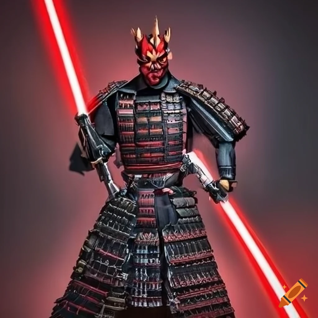 Darth Maul as a samurai mecha on Craiyon