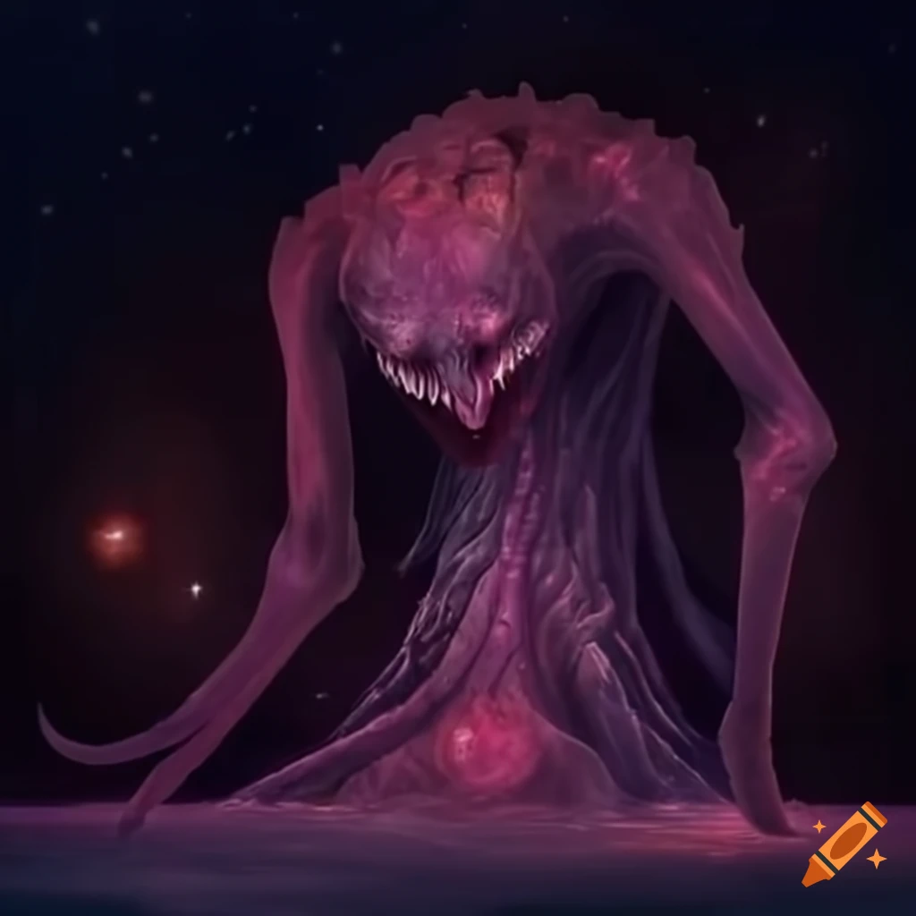 Image of a massive alien entity in outer space on Craiyon