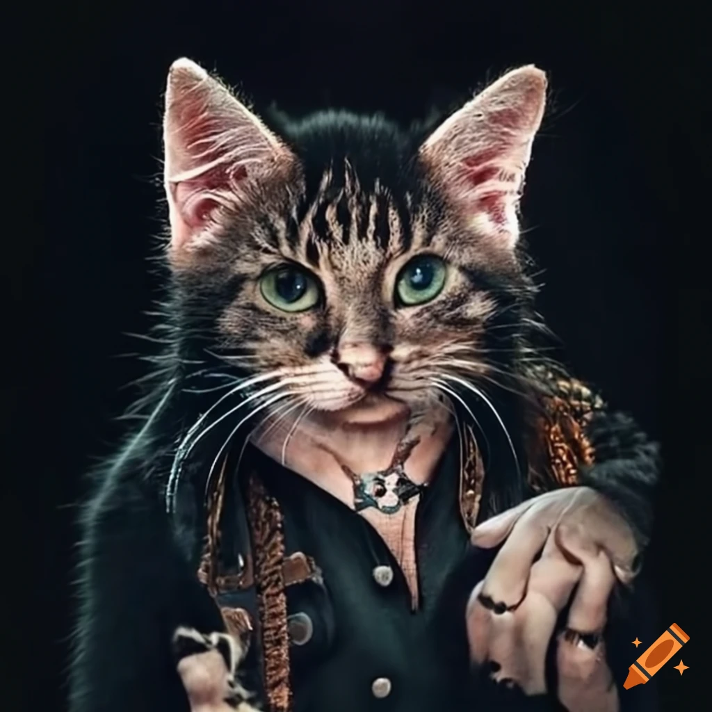 Kitten resembling lemmy kilmister