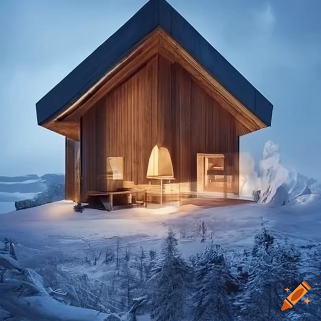 Sophisticated Nordic Tower cabin architecture on Craiyon