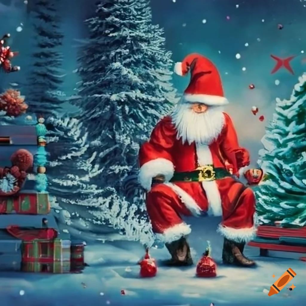 Festive christmas postcard