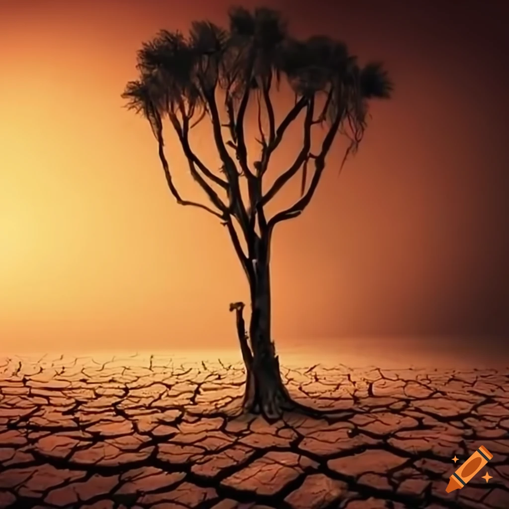 Scenic view of a dry land