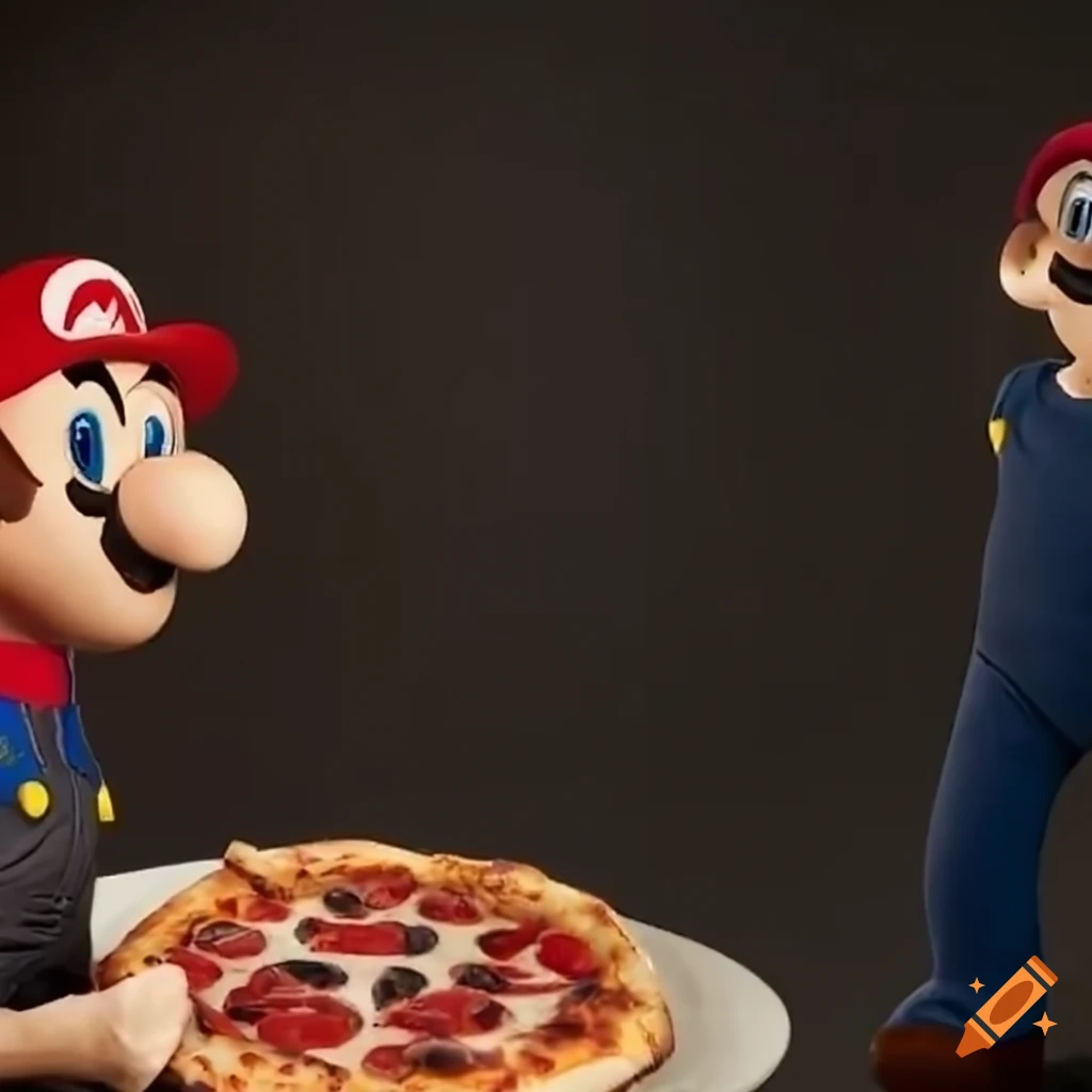 Mario playing chess with gengar on Craiyon