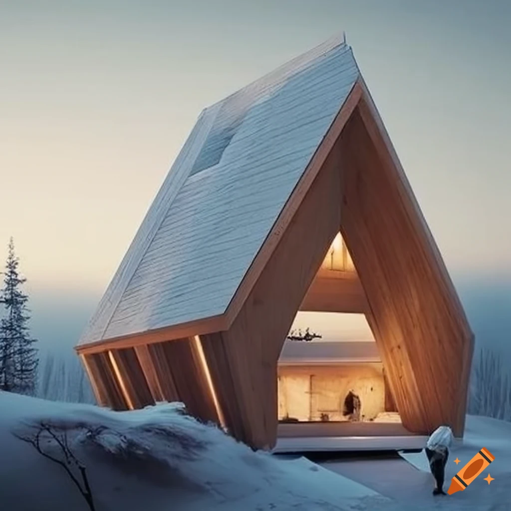 Sophisticated nordic tower cabin architecture on Craiyon