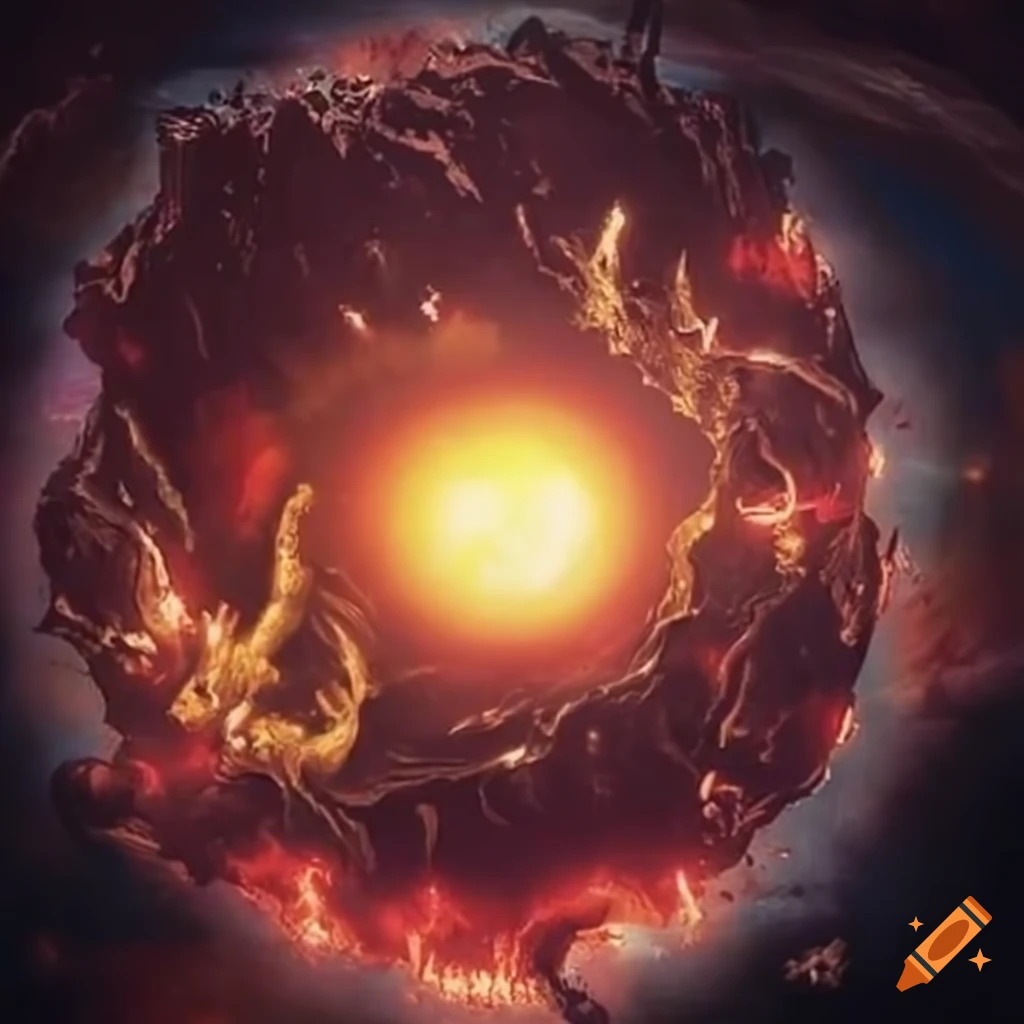 Death star damaged and exploding in space on Craiyon