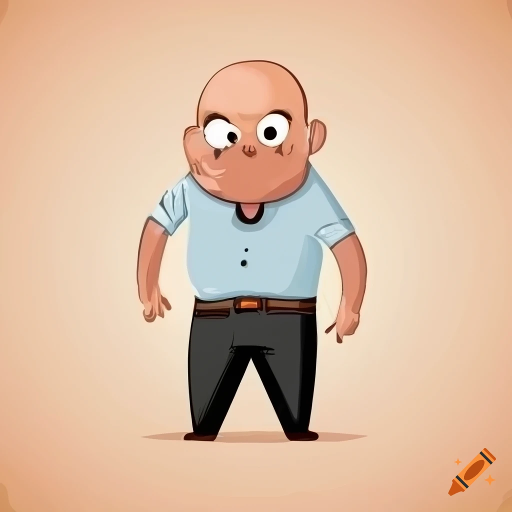 Short Stubby Man Cartoon