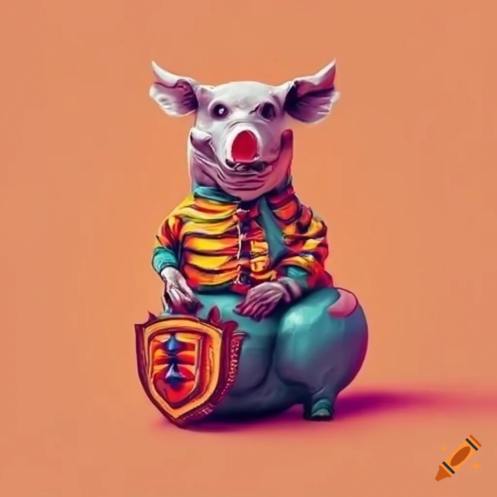 Javelina wearing a suit on Craiyon