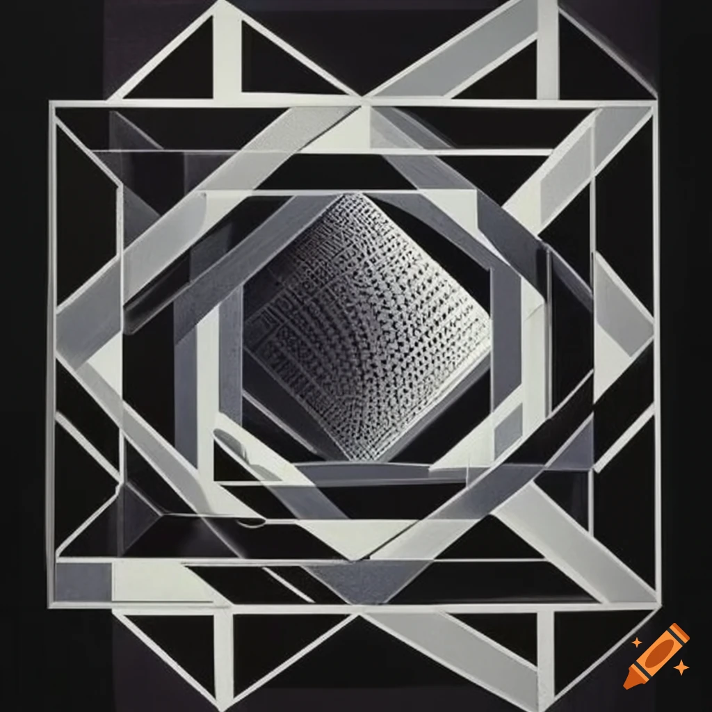 Geometric surrealistic illusions by victor vasarely on Craiyon