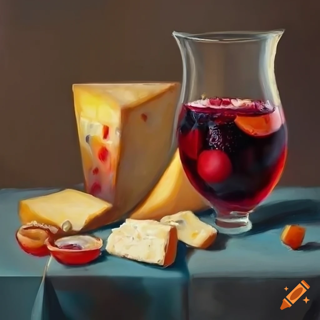 Monet style painting of champagne bottle and glass on Craiyon