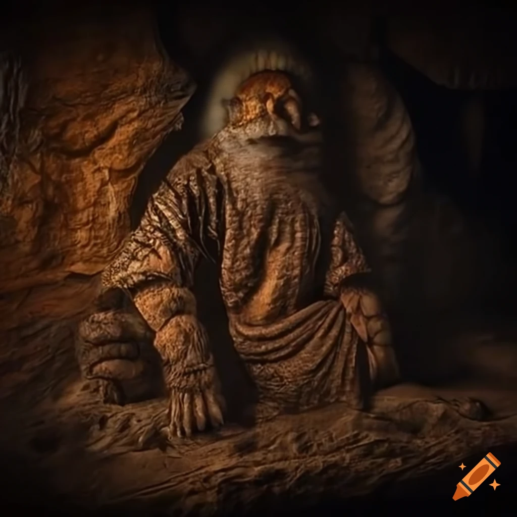 Prehistoric cave art of Santa Claus on Craiyon