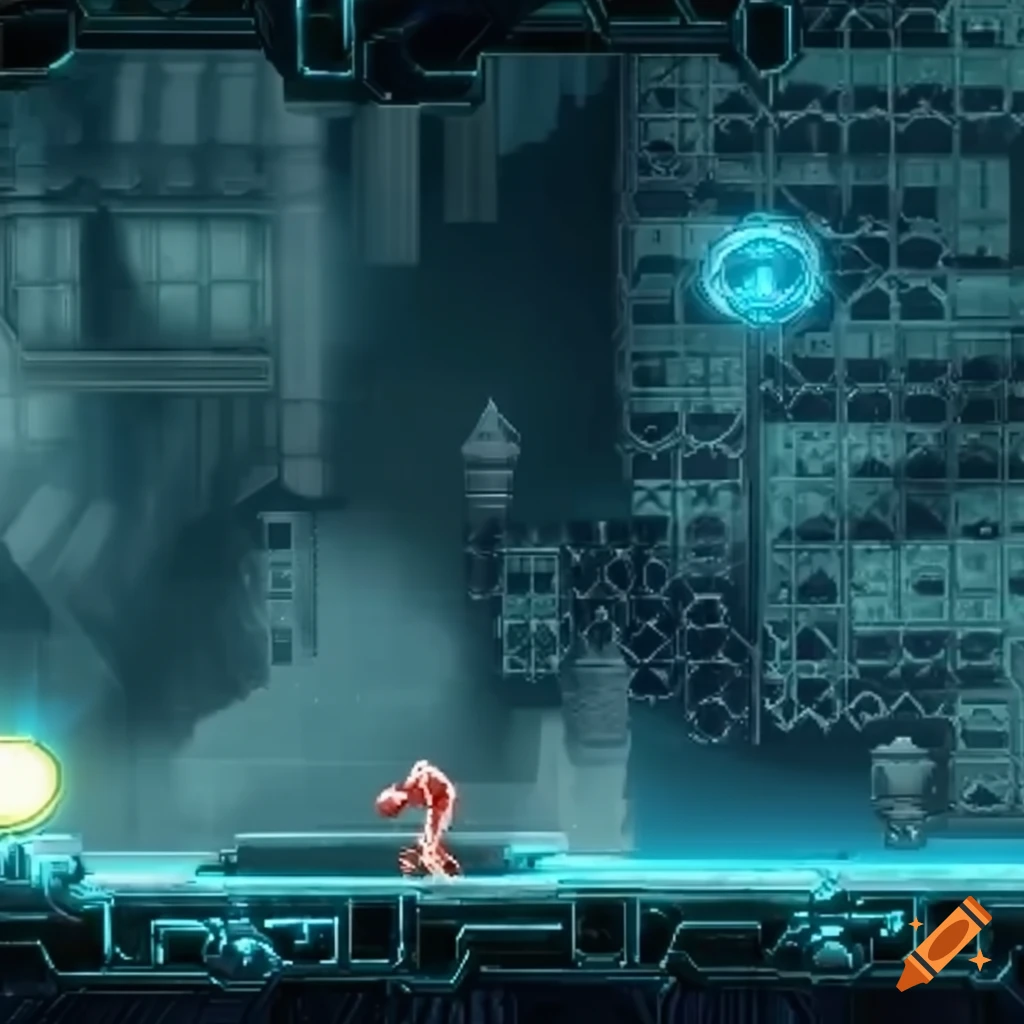 2d platform level screenshot from metroid and aliens game in hd 8k on ...