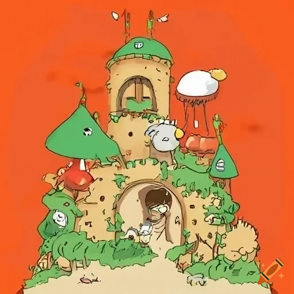 Moving mushroom castle inspired by studio ghibli