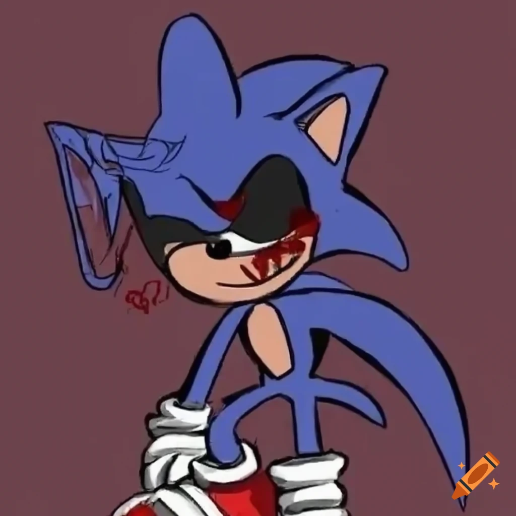 Concept art for sonic exe on Craiyon