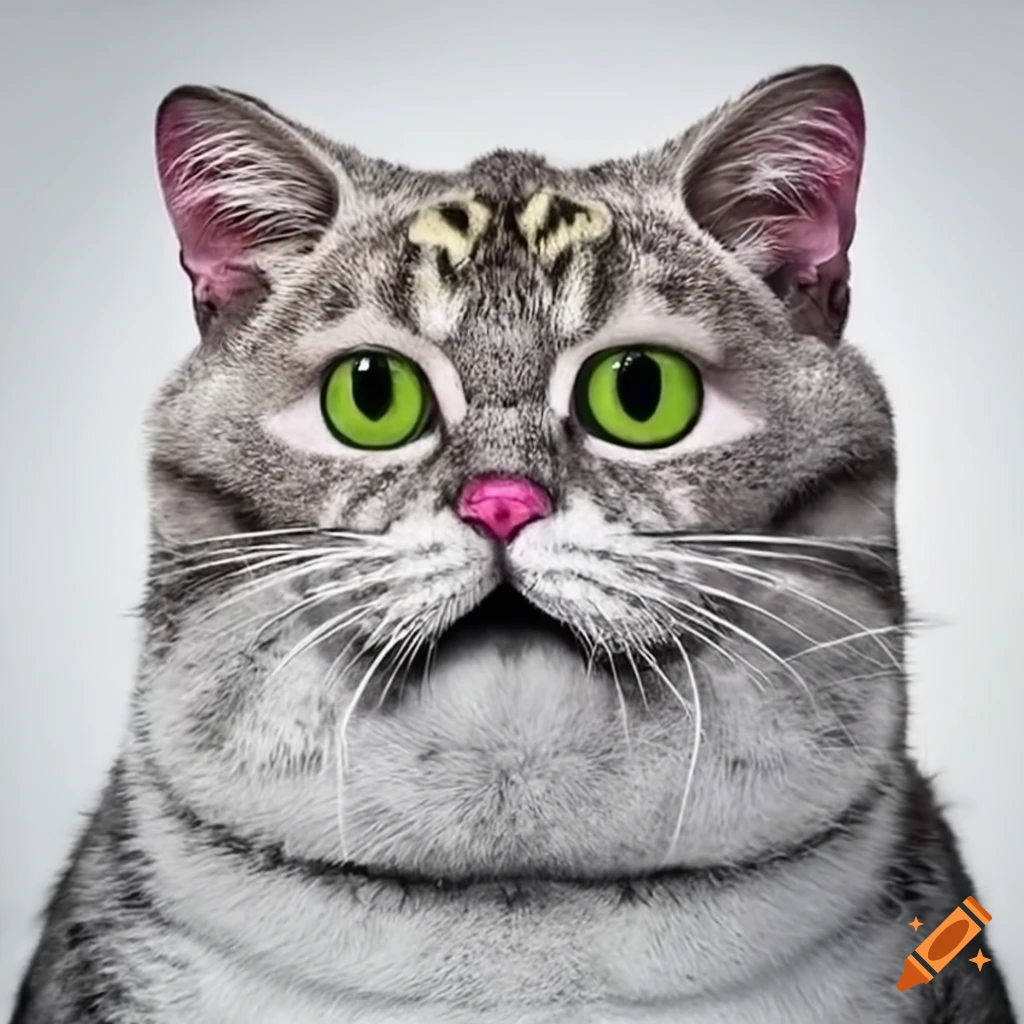 Hyper realistic drawing of Nermal from Garfield and Friends on Craiyon