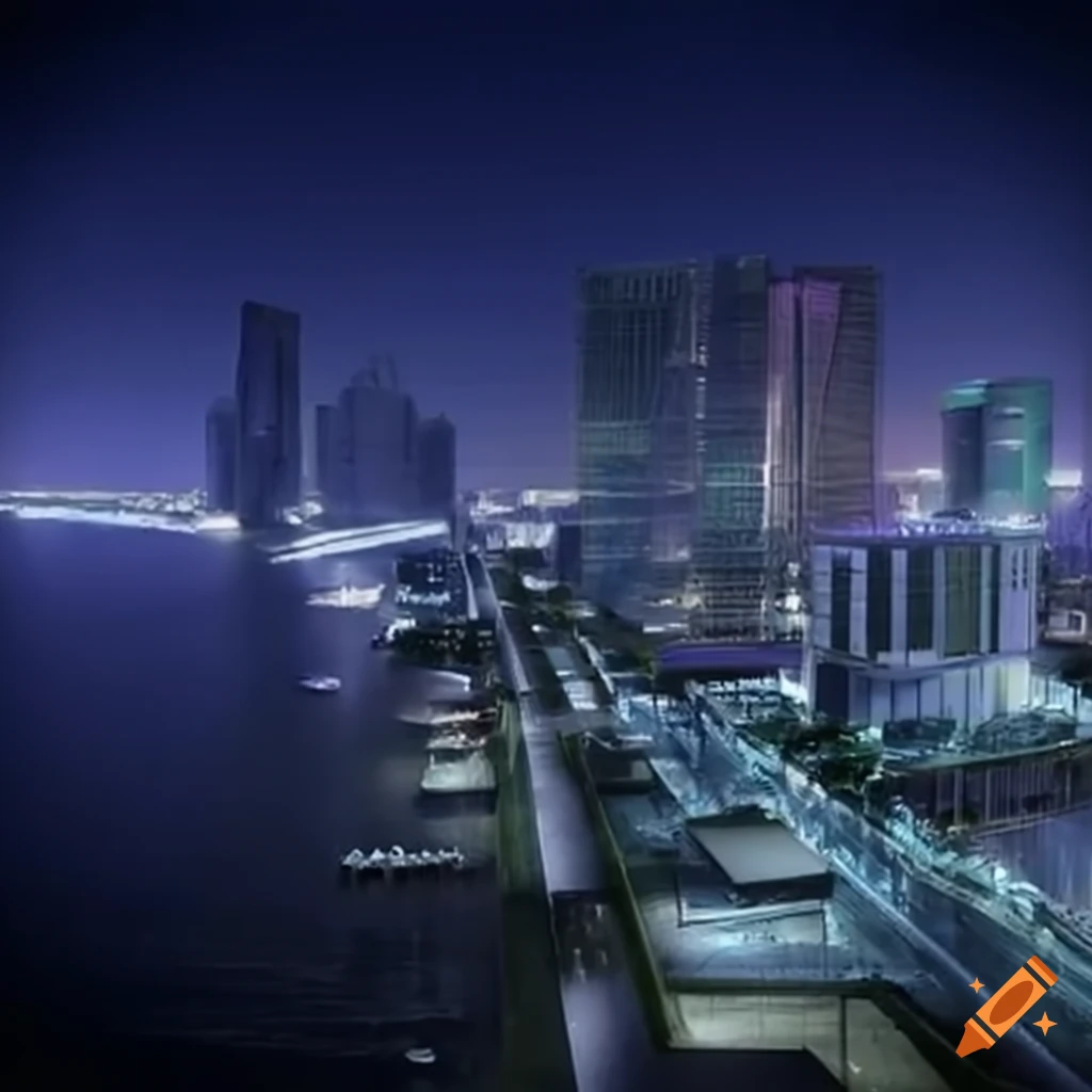 Futuristic cityscape of manila bay